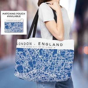 Custom Tote Bag With City Maps Personalize Tote Bag Any City Reusable ...