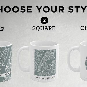 Custom City Map Coffee Mugs Personalized Coffee Mugs With Custom City ...