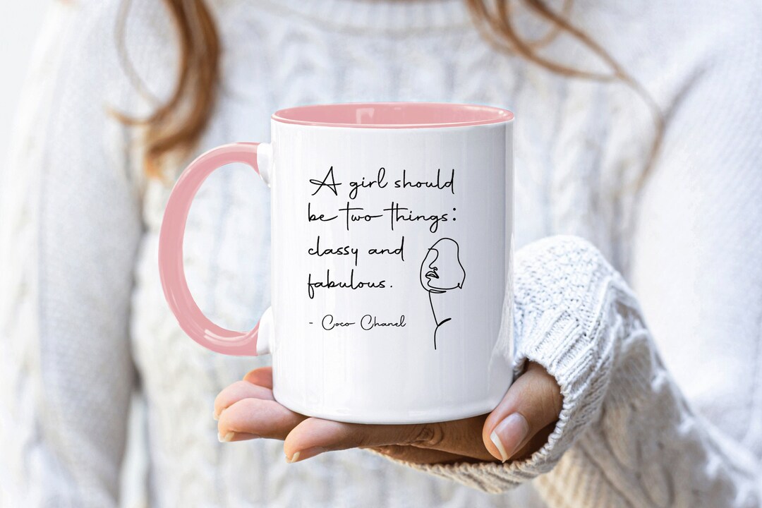 Customized Coffee Mug With Text & Line Art Personalized Coffee Cup ...