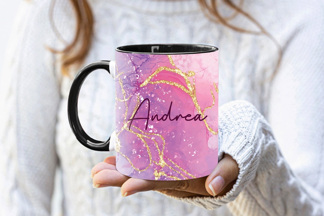 Custom Coffee Mug With Text Custom Abstract Art Mug Personalize Large ...