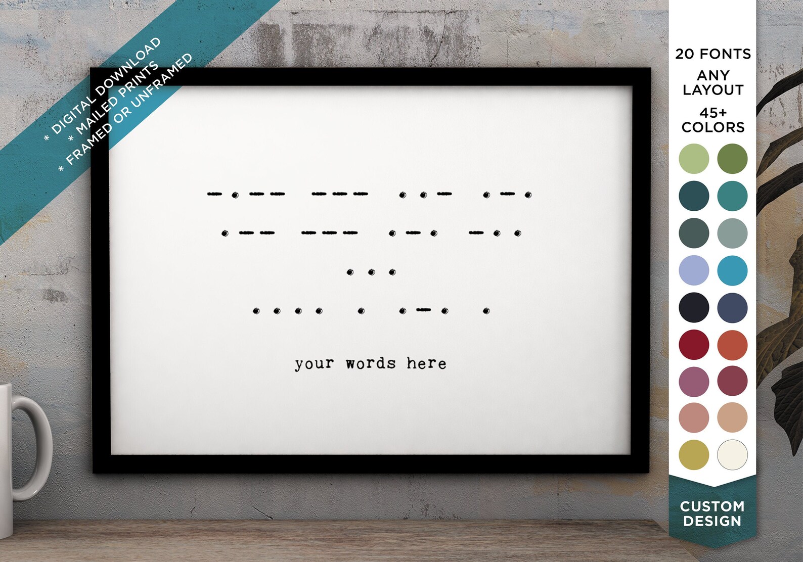 custom-morse-code-printcustom-quote-unique-gift-for-him-etsy