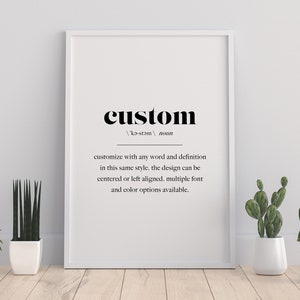 Custom Definition Printcustom Word Artcustom Word - Etsy