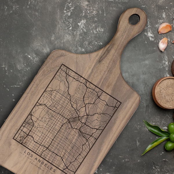 Personalized City Map Cutting Board - Etsy