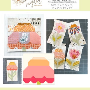 Coneflower FPP Pattern - PDF Download - Foundation Paper Piecing - Etsy