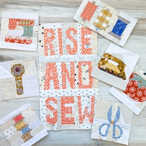 Rise and Sew FPP Pattern PDF Download Foundation Paper Piecing - Etsy