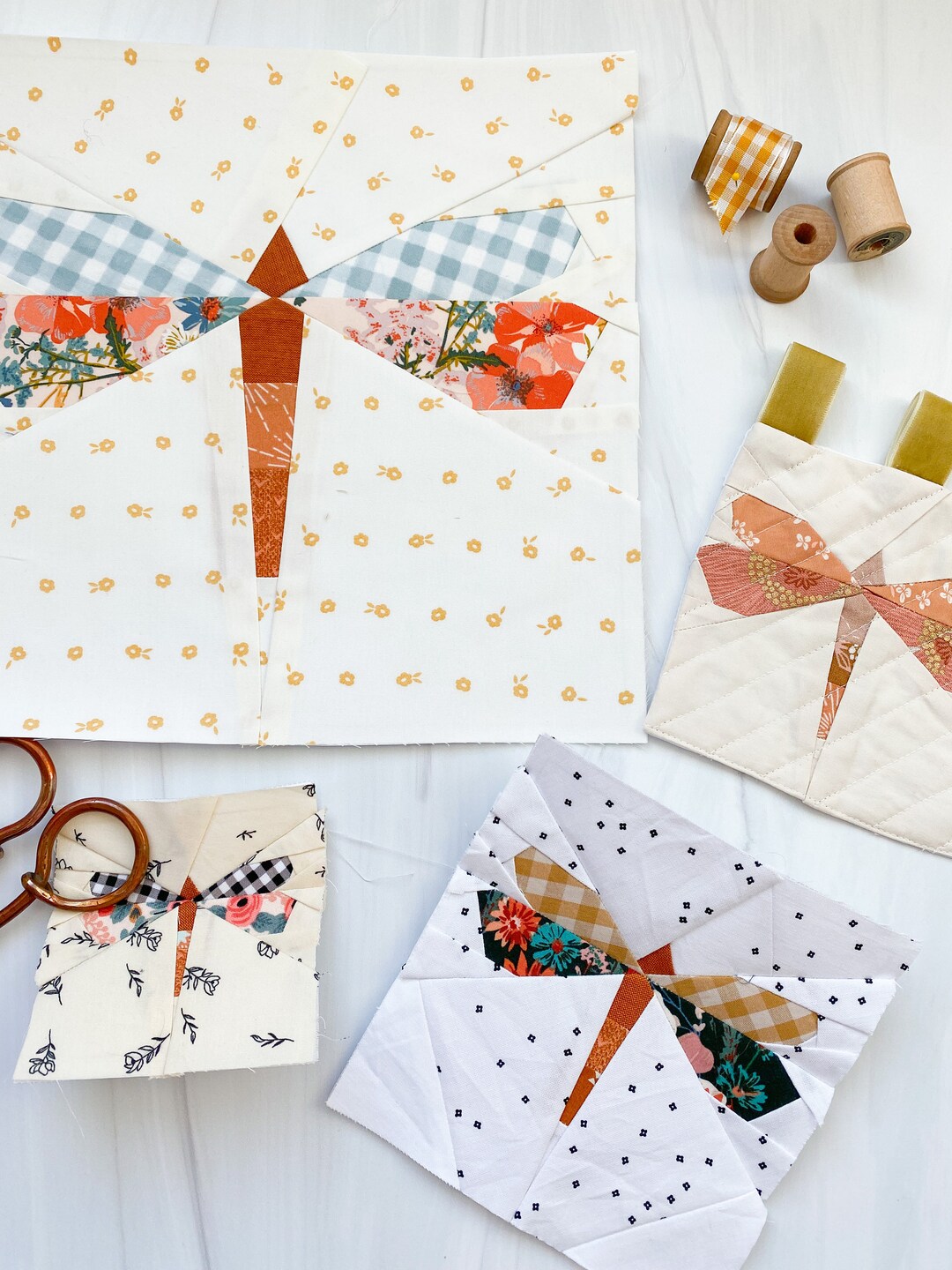 Dragonfly FPP Pattern - PDF Download - Foundation Paper Piecing - Etsy