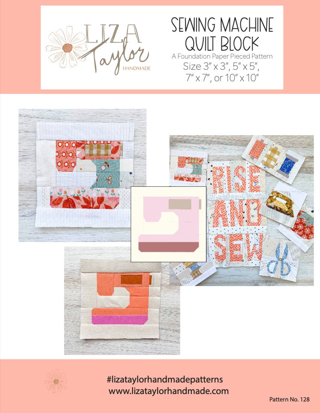 Sewing Machine FPP Pattern PDF Download Foundation Paper Piecing - Etsy