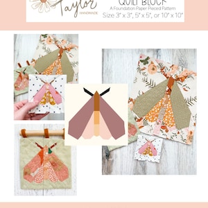 Moth FPP Pattern - PDF Download - Foundation Paper Piecing - Etsy