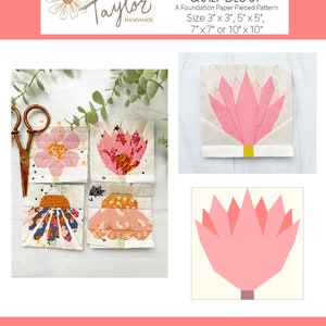 Lotus FPP Pattern - PDF Download - Foundation Paper Piecing - Etsy