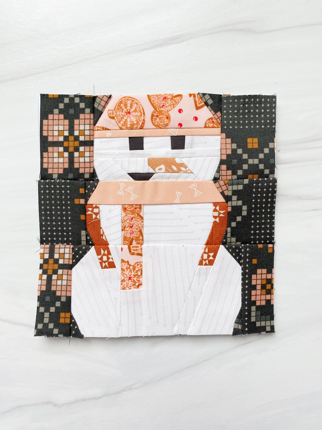 Snowman FPP Pattern - PDF Download - Foundation Paper Piecing - Etsy