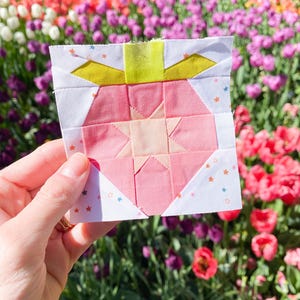 Strawberry FPP Pattern - PDF Download - Foundation Paper Piecing - Etsy