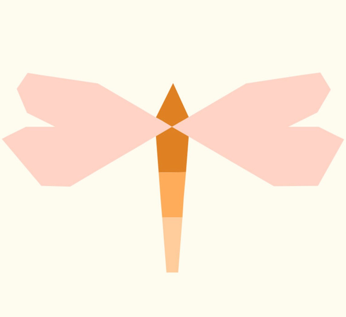 Dragonfly FPP Pattern - PDF Download - Foundation Paper Piecing - Etsy