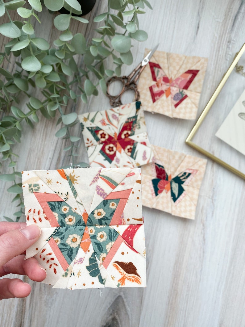 Take Flight Butterfly FPP Pattern PDF Download Foundation - Etsy