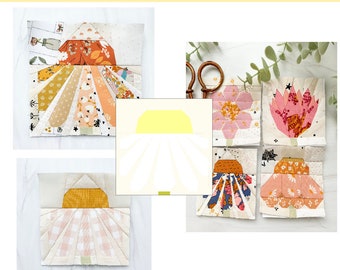 Origami Crane FPP Foundation Paper Piecing Quilting Project Block ...