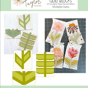 Stems and Leaves FPP Pattern - PDF Download - Foundation Paper Piecing ...