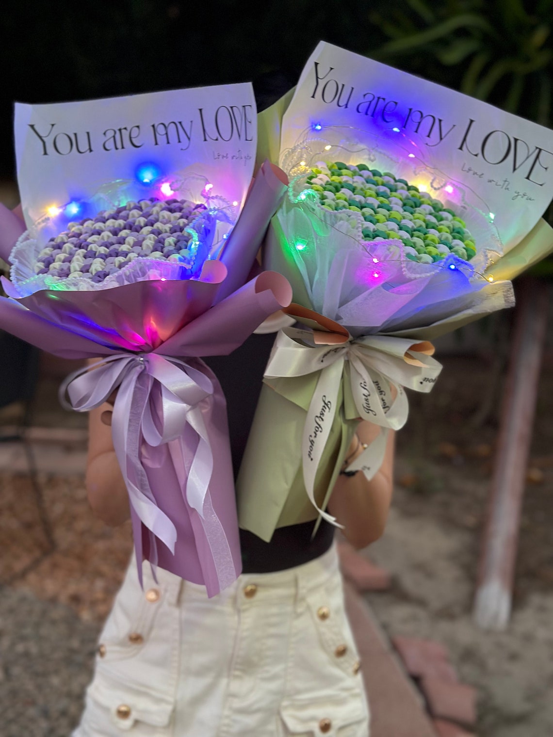 Handmade Origami Star Bouquet With Light String - Etsy