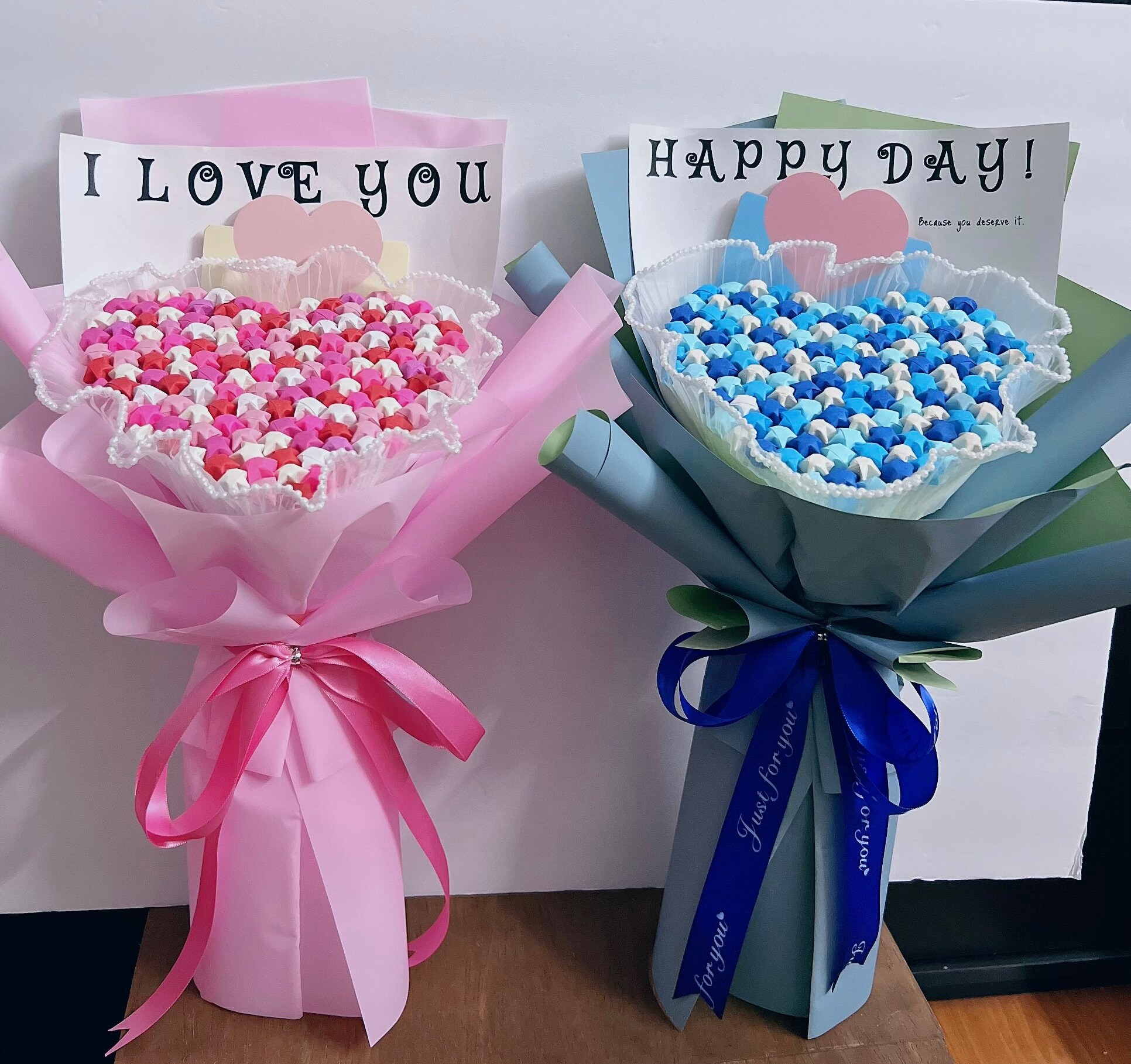 Handmade Origami Star Bouquet With Light String - Etsy