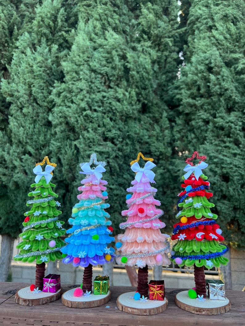 Pipe Cleaner Christmas Tree for Decoration Gift - Etsy