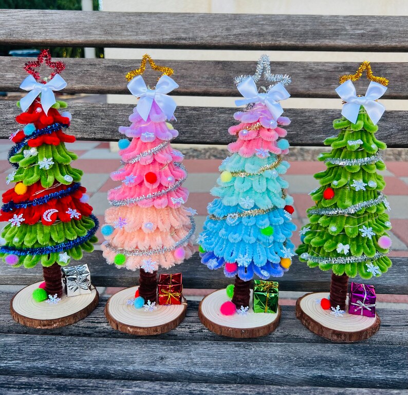 Pipe Cleaner Christmas Tree for Decoration Gift - Etsy