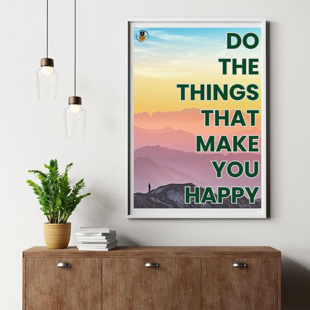 Happiness Quote Print | Motivational Quotes Poster | Happy ...