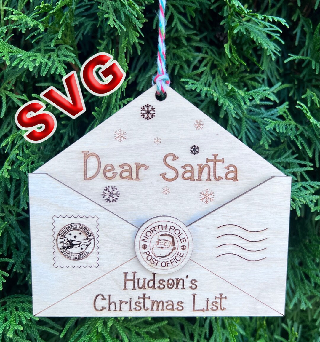 Letter to Santa Keepsake Ornament | SVG File | Laser Cut File ...