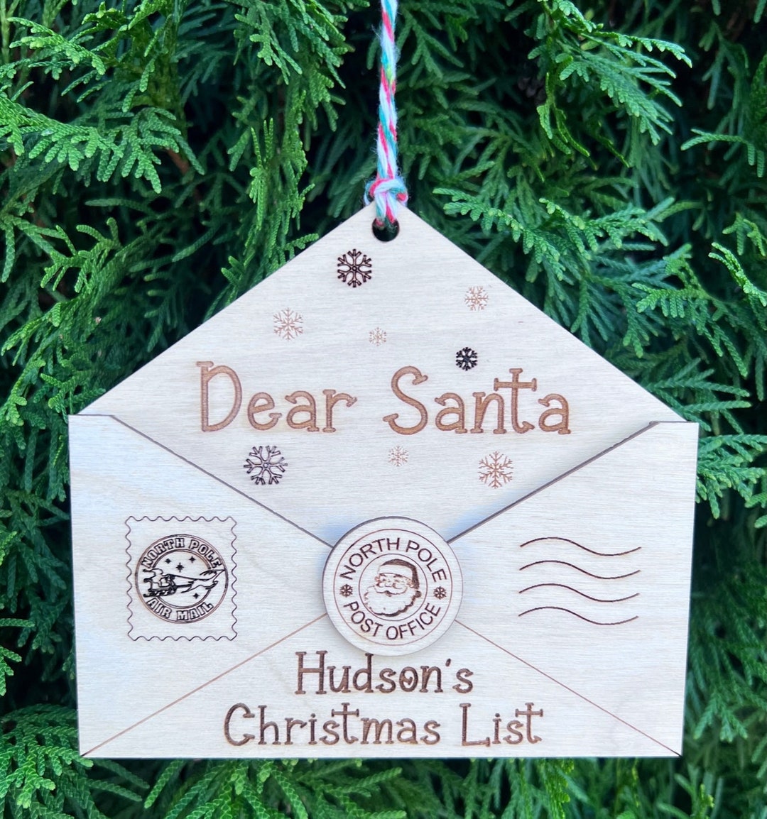 Santa Letter Ornament | Dear Santa | Christmas List | Christmas ...