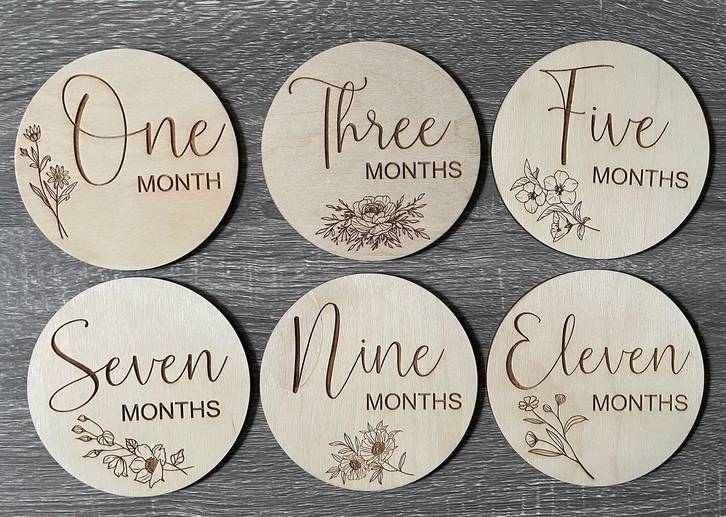Floral Monthly Milestone Rounds | Month Milestones | Baby Months | Baby ...