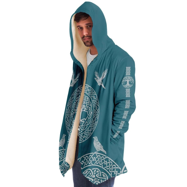 Odin's Raven Cloak, Yggdrasil Tree of Life Cape, Medieval Cloak, Norse ...