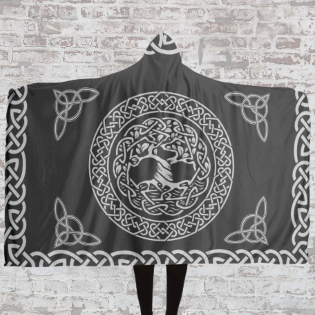 Custom Celtic Tree of Life Blanket, Celtic Hooded Blanket, Viking ...