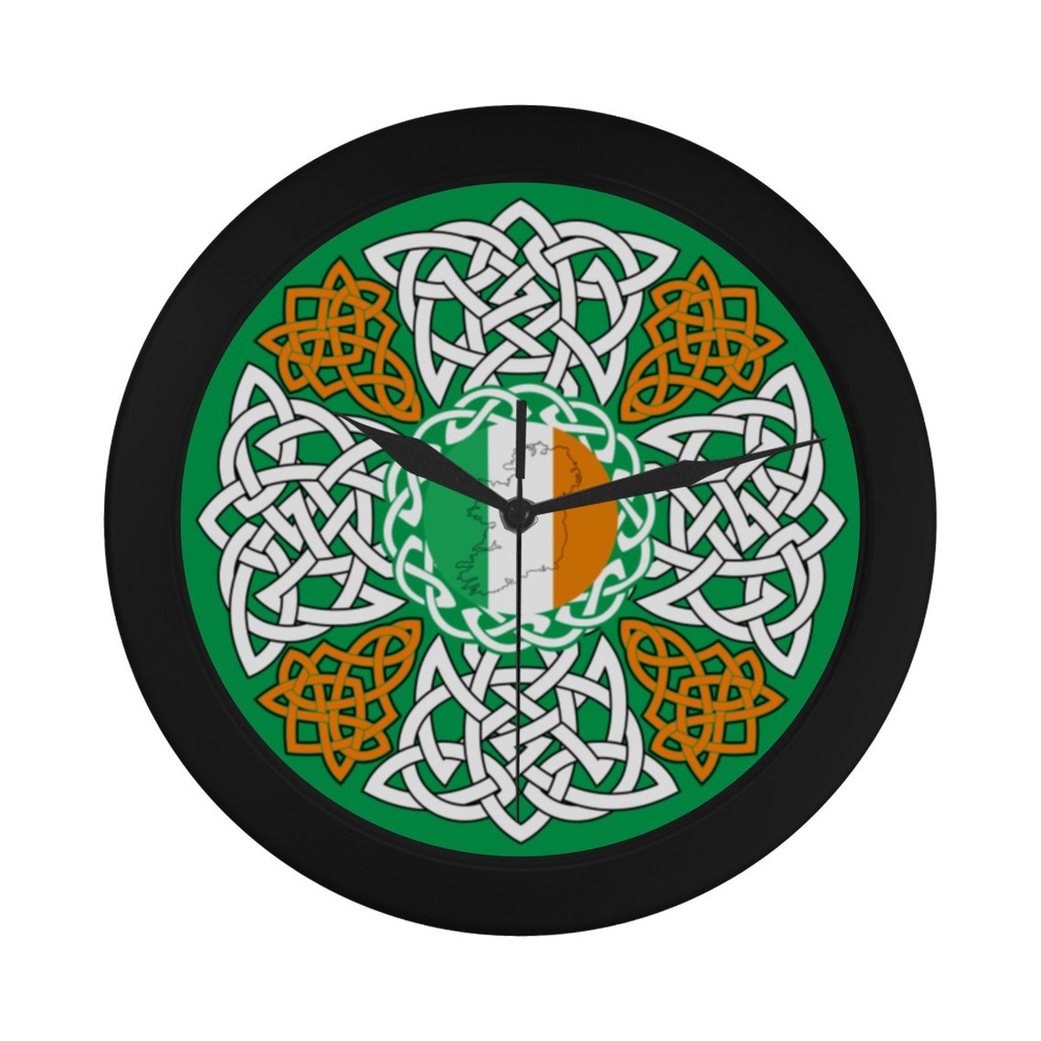 Celtic Cross Wall Clock, Ireland Clock, Celtic Artwork Wall Clock ...