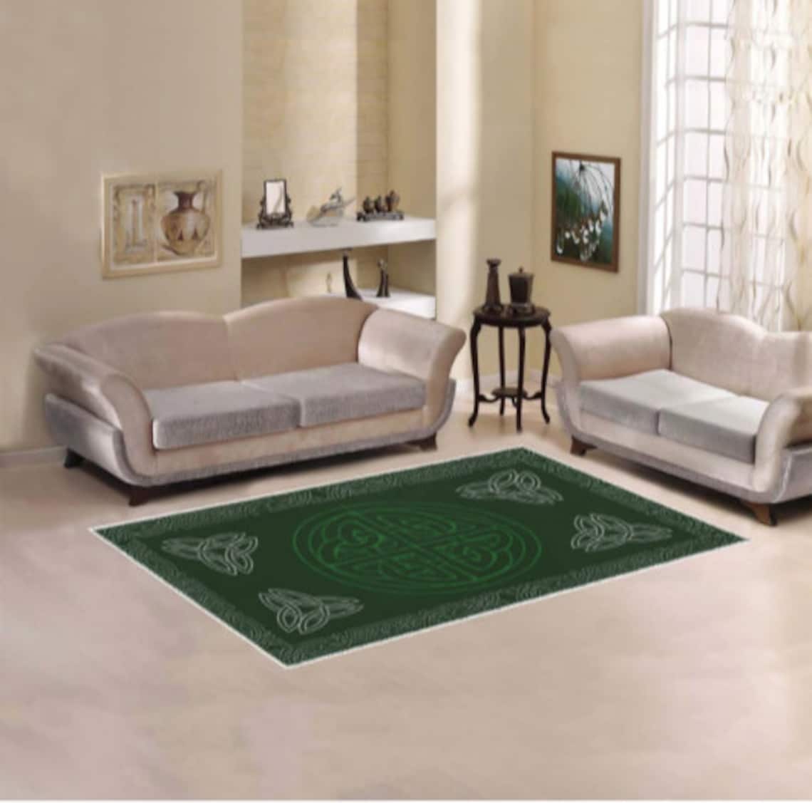 Celtic Knot Style Area Rug Celtic Design Celtic Knot Floor - Etsy