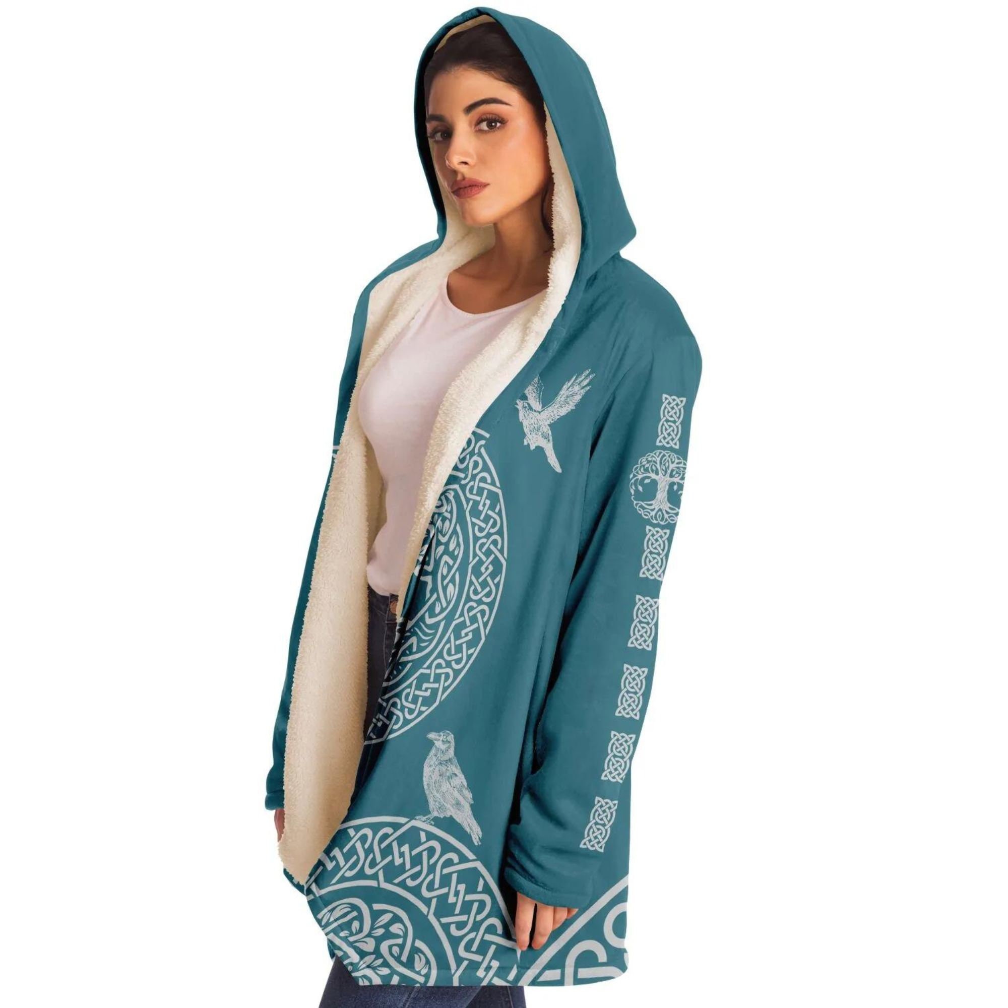 Odin's Raven Cloak, Yggdrasil Tree of Life Cape, Medieval Cloak, Norse ...