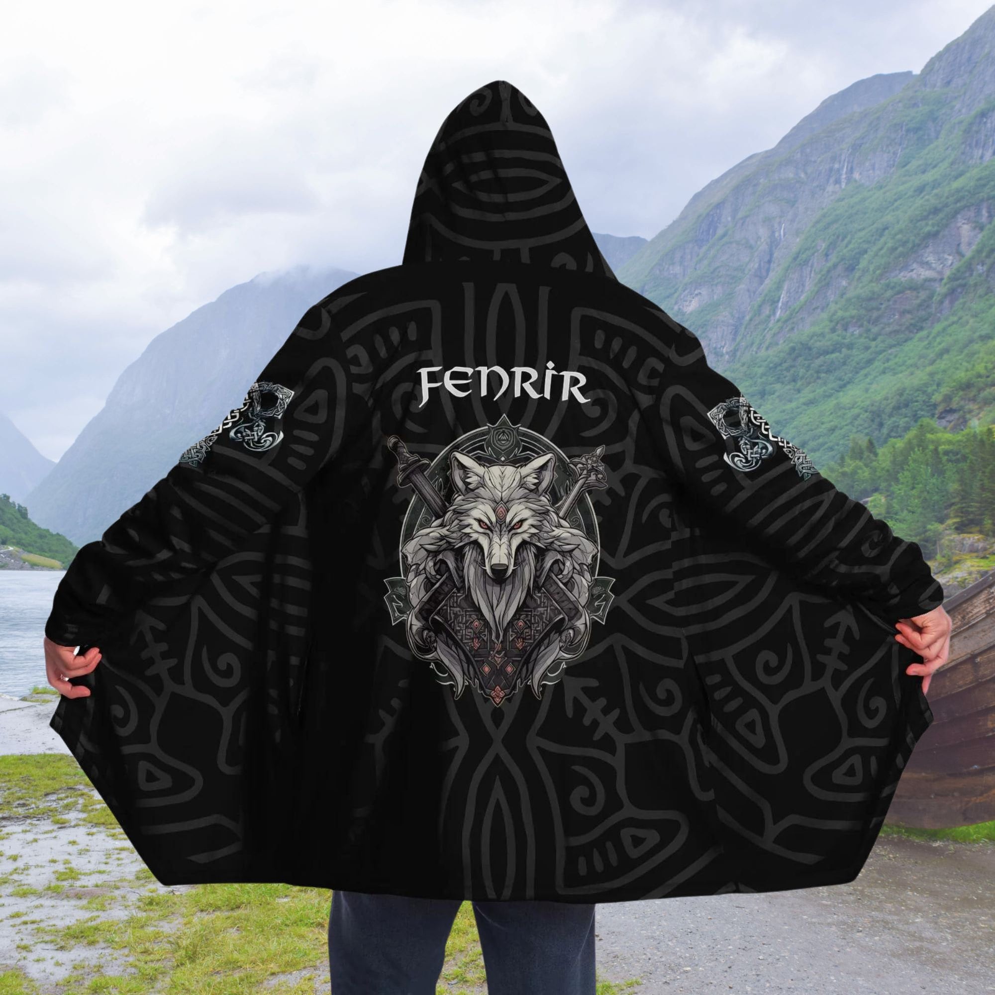 Fenrir Viking Wolf Hooded Cloak Viking Styled Cape Viking - Etsy