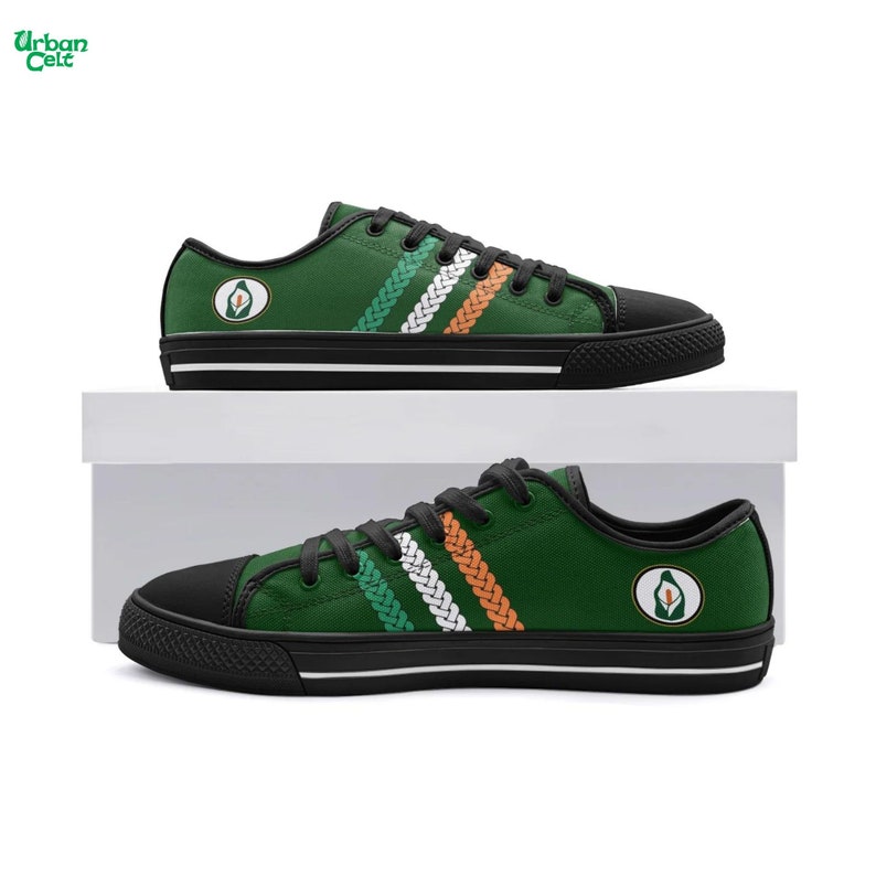 1916 Easter Rising Sneakers, Irish Pride Custom Shoes, Celtic Canvas ...