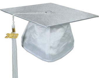 Shiny Pink Graduation Cap With Tassel 2024 Date Drop Blank Grad Cap for ...