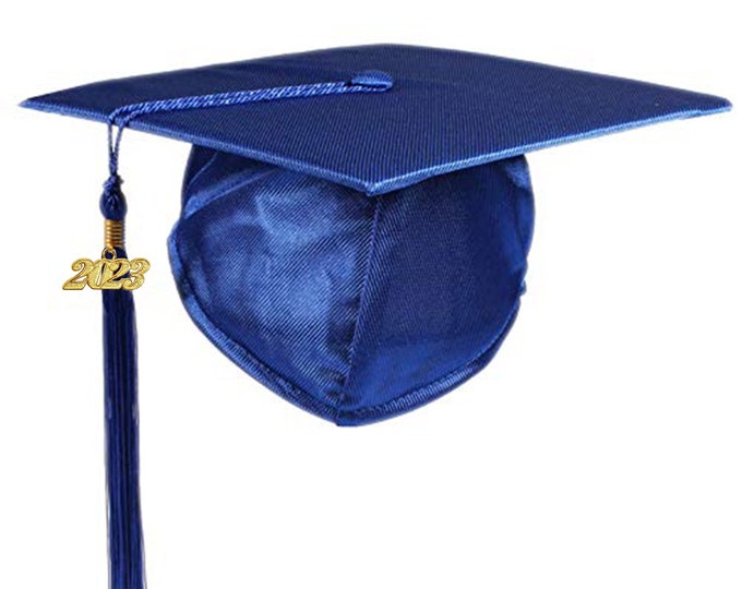 Shiny Silver Graduation Cap With Tassel 2025 Date Drop | Blank Grad Cap ...