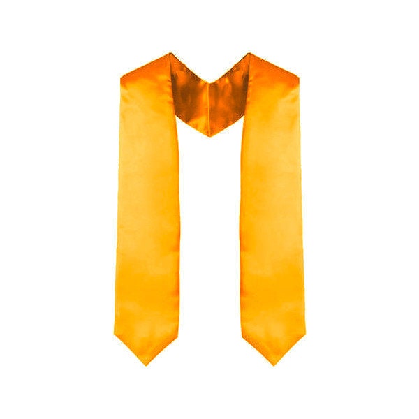 Orange Satin Graduation Stole for Adults Grad Sash Choir - Etsy