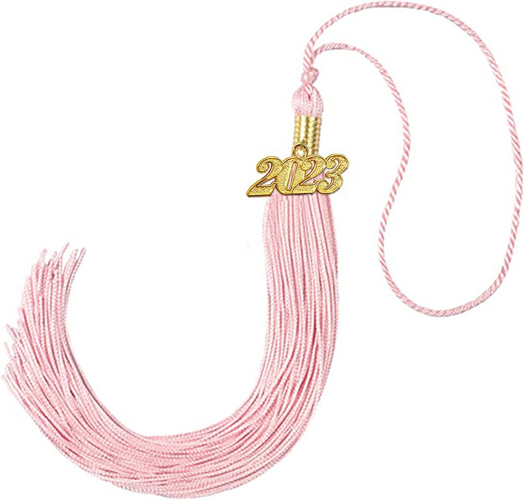 2023 Pink Graduation Tassel W/ Year Charm in Gold or Silver - Etsy