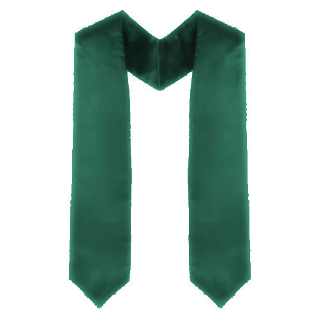 Hunter Green Satin Graduation Stole for Adults | Grad Sash | Choir or ...