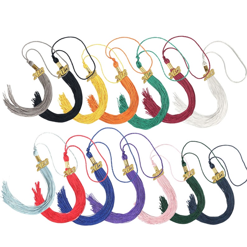 Kids Shiny Dark Green Graduation Cap W/ Tassel 2024 Date Drop Blank ...