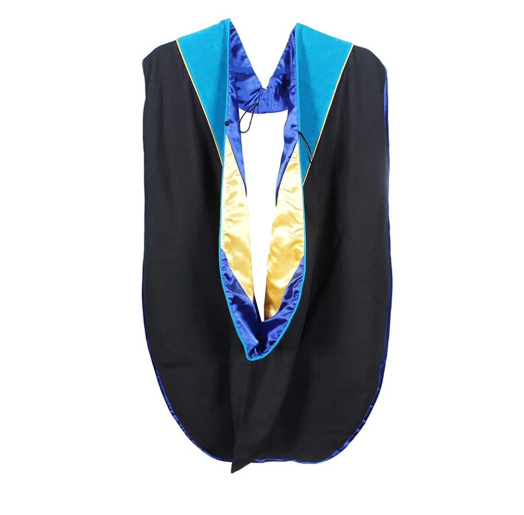Doctoral Hood With Gold Piping Available in 6 Colors Academic Hood for ...