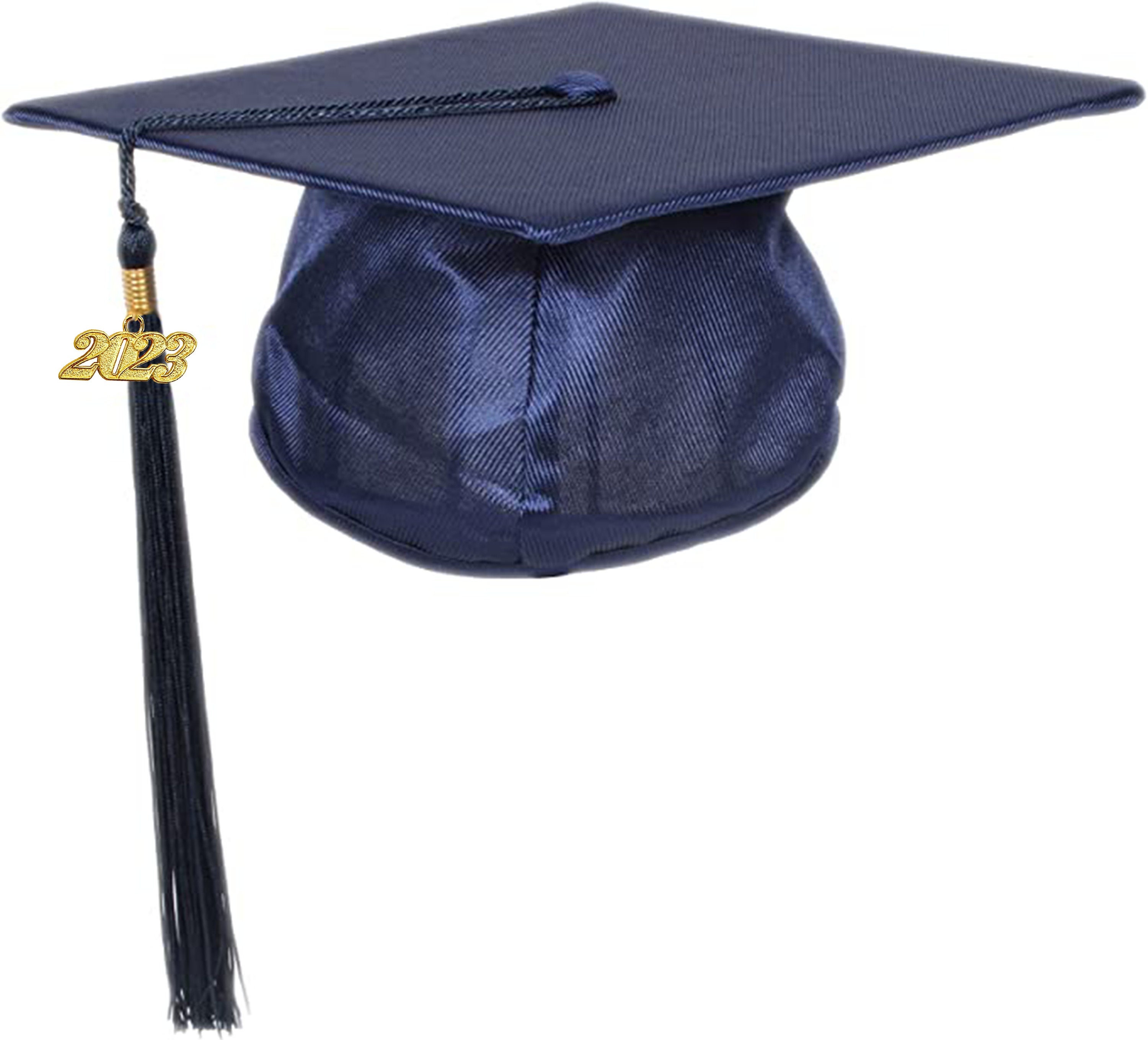Shiny Navy Graduation Cap With Tassel 2024 Date Drop Blank - Etsy
