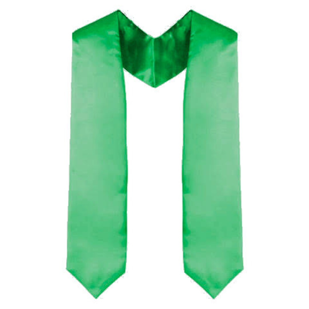 Kelly Green Satin Graduation Stole for Adults | Grad Sash | Choir or ...