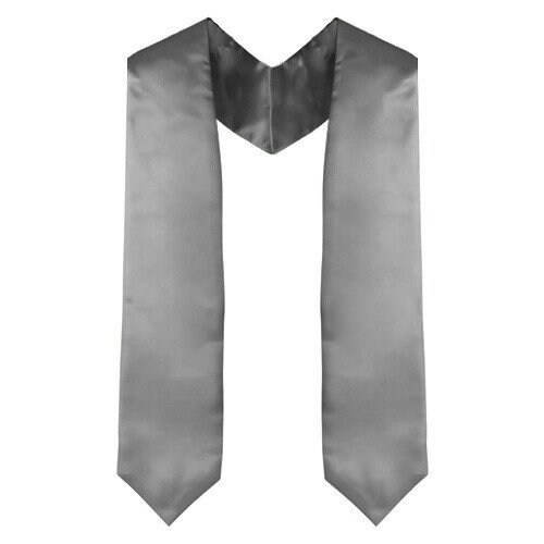 Silver Satin Graduation Stole for Adults | Grad Sash | Choir or Clergy ...