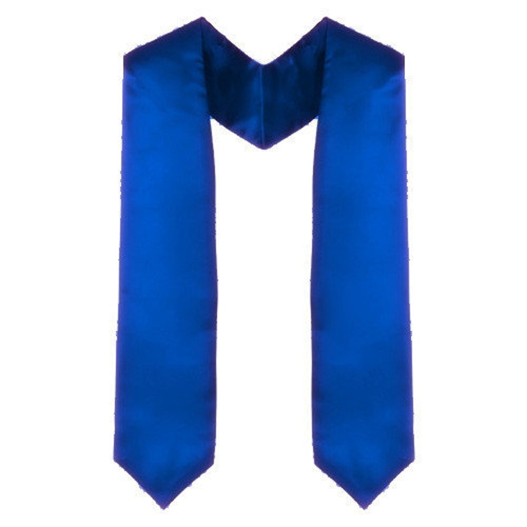 Royal Blue Satin Graduation Stole for Adults | Grad Sash | Choir or ...