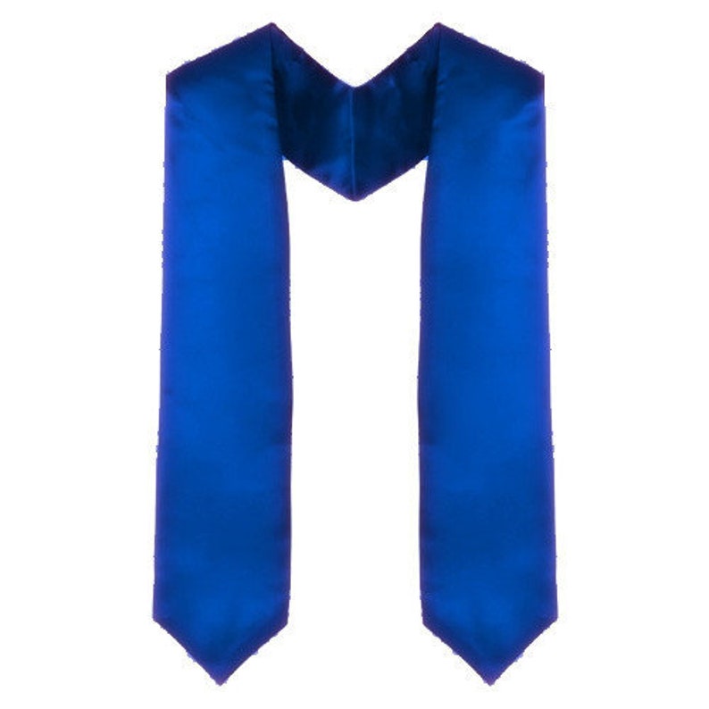Royal Blue Satin Graduation Stole for Adults | Grad Sash | Choir or ...