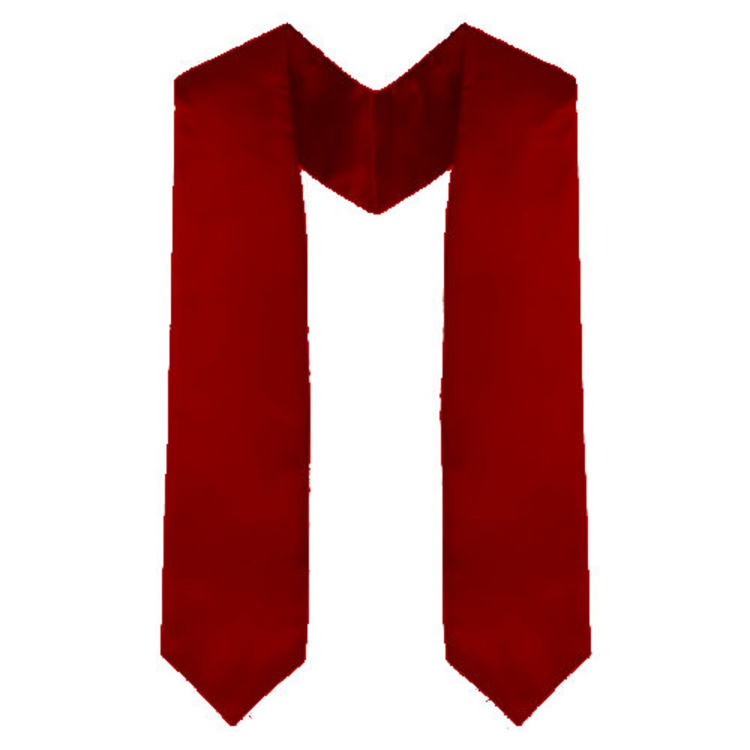 Maroon Satin Graduation Stole for Adults | Grad Sash | Choir or Clergy ...