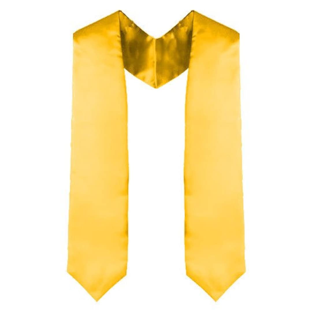 Gold Satin Graduation Stole for Adults | Grad Sash | Choir or Clergy ...