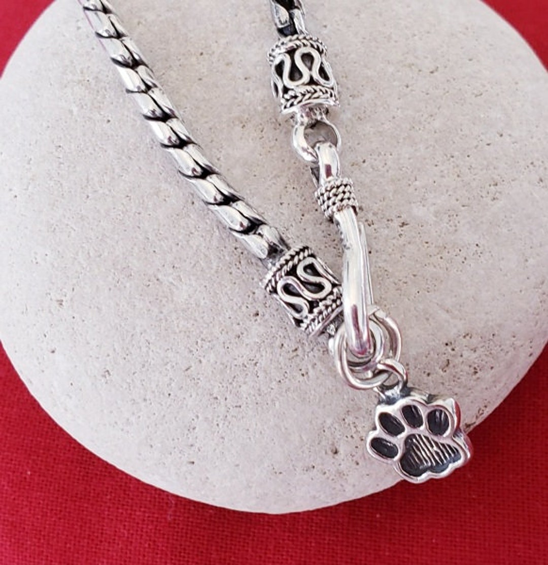 Bali Silver Charm Bracelet, Byzantine Bracelet, Sterling Silver Bali ...