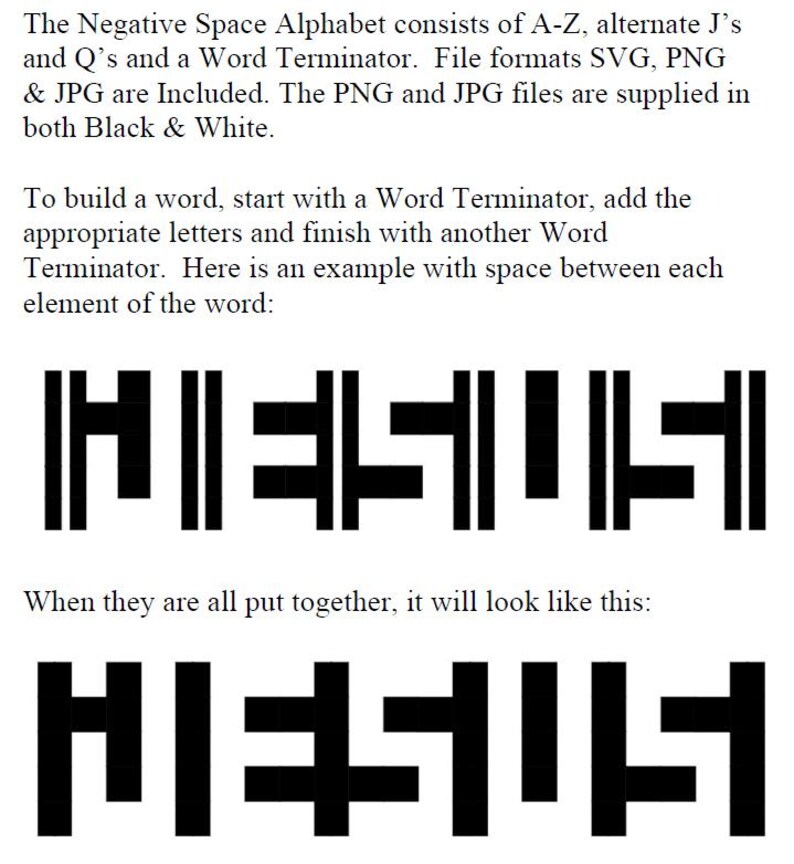 Negative Space 3x5 Pixel Alphabet SVG for Making Optical Illusion ...